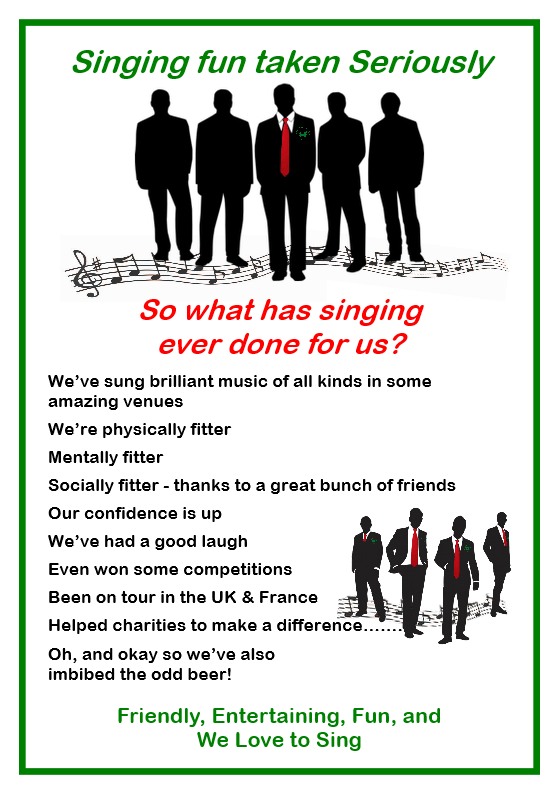 Recruitment | Romsey Male Voice Choir